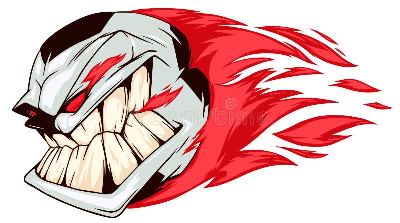 Soccer Fireball with Angry Smiling Face Stock Vector - Illustration of ...