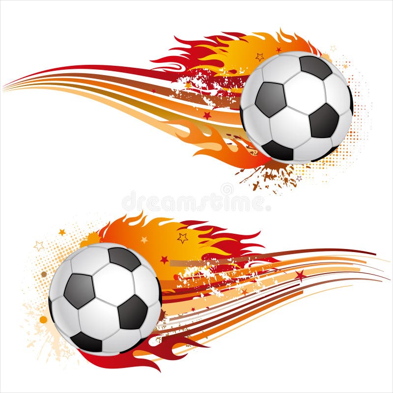 Flaming Soccer Ball on White Illustration Stock Illustration ...
