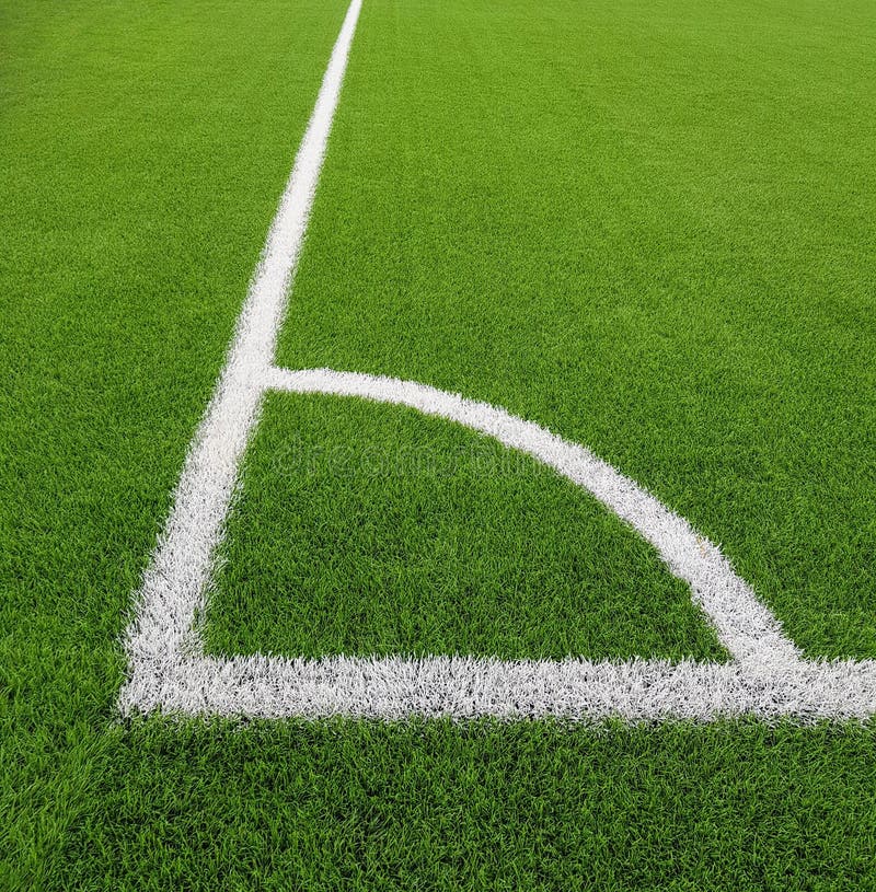 Soccer Floor Corner, Border, Corner Kick Line Stock Image - Image of ...