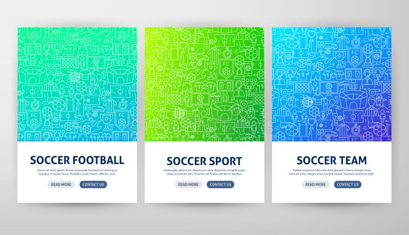 Soccer Flyer Concepts stock vector. Illustration of football - 235747826