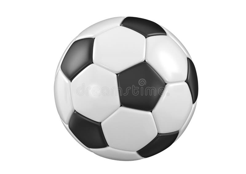 Soccer or Football Ball on White Background. 3d Render Illustration ... Soccer or Football Ball on White Background. 3d Render Illustration ...