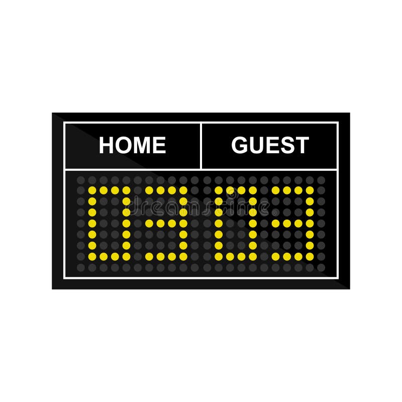 Soccer Football with Digital Clocks Elements with Isolated on White ...