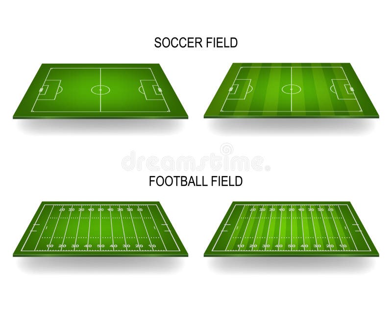 Soccer and football fields stock vector. Illustration of game - 53803020