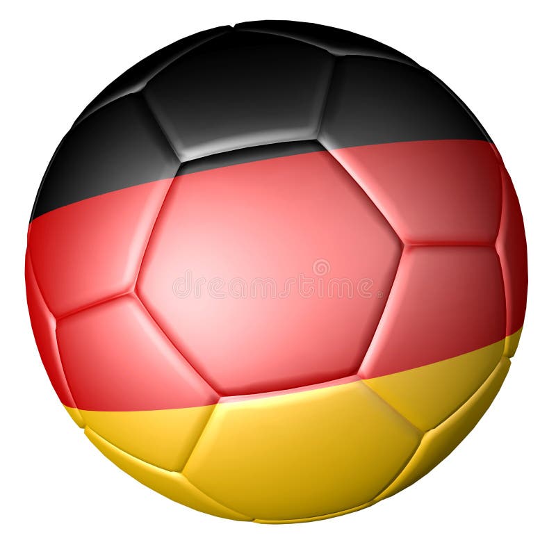 Soccer Football with German Flag Stock Illustration - Illustration of ...