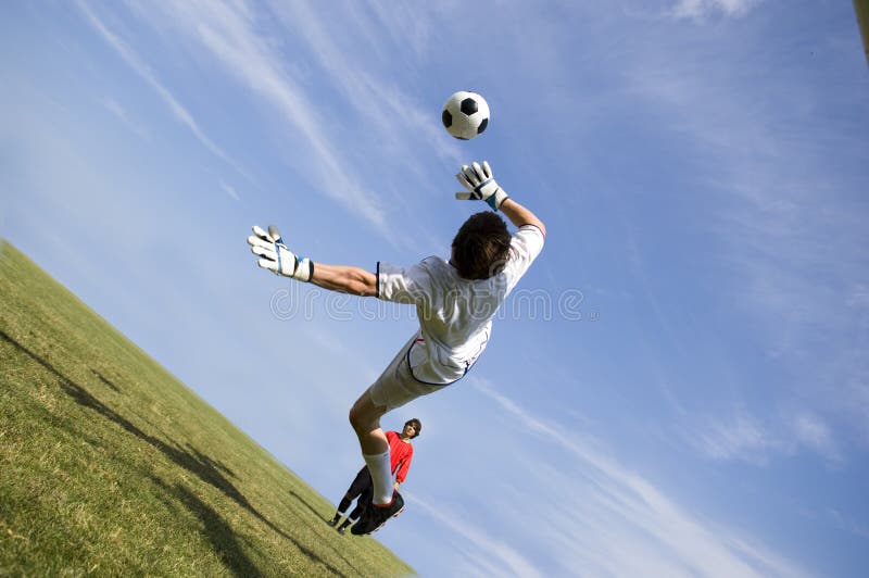 Soccer Football Goal Keeper Making Save Stock Photo - Image of losing ...