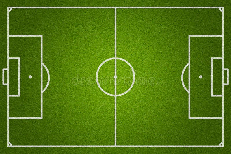 Football Field Top View with Standard Markings Stock Illustration ...