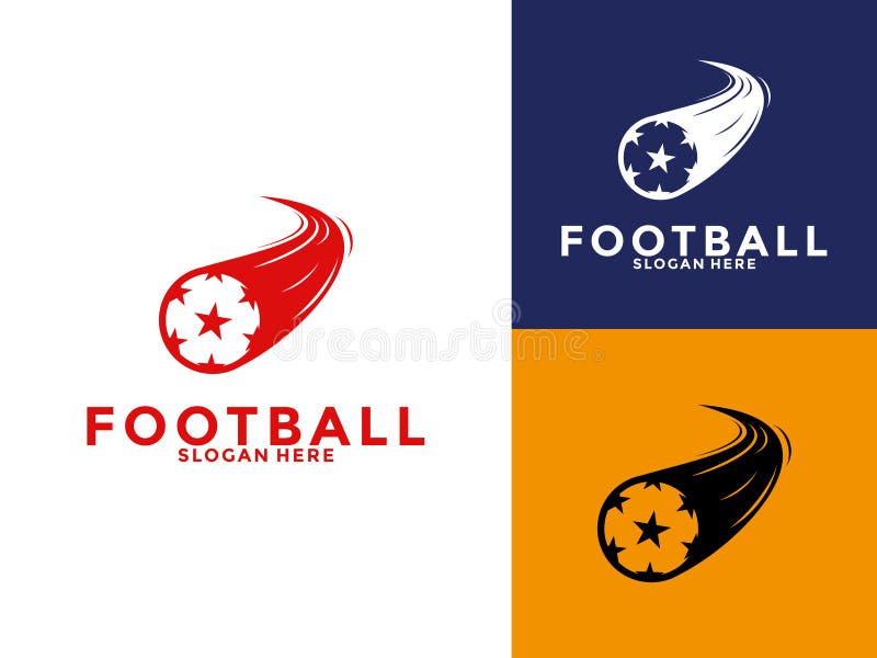 Soccer Football Logo Vector, Soccer Football with Player and Ball Logo ...