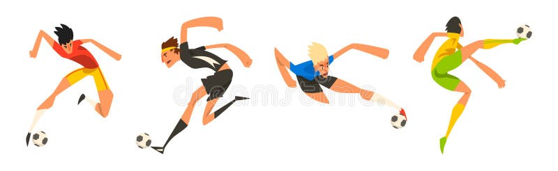 Soccer or Football Man Player in Uniform Vector Set Stock Vector ...