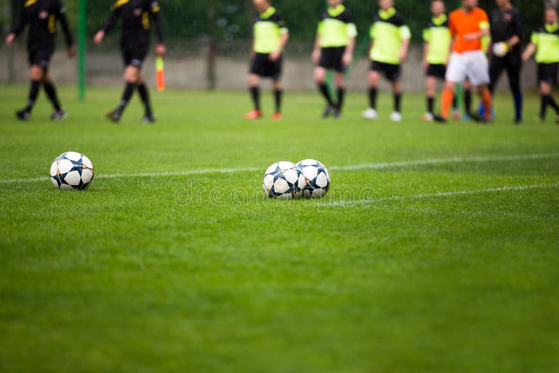 Soccer Football Match Background Stock Photo - Image of grass, start ...