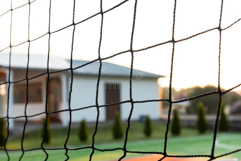 Soccer or Football Net Background Stock Photo - Image of grass, iron ...