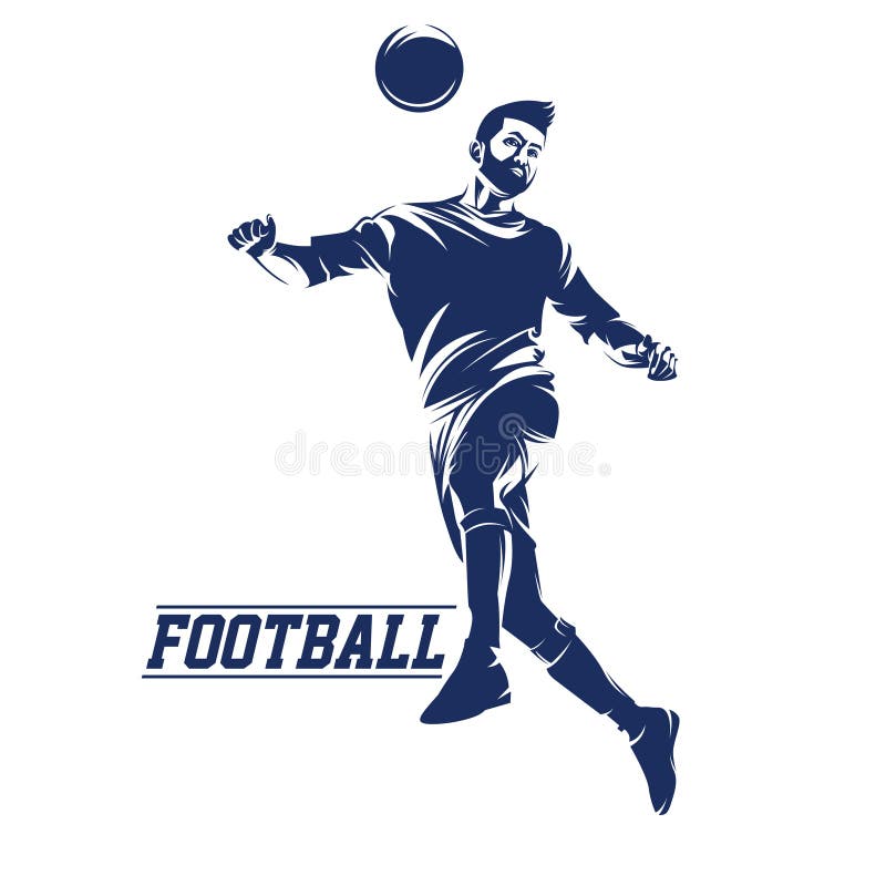 Soccer and Football Player Man LOGO VECTOR Stock Vector - Illustration ...