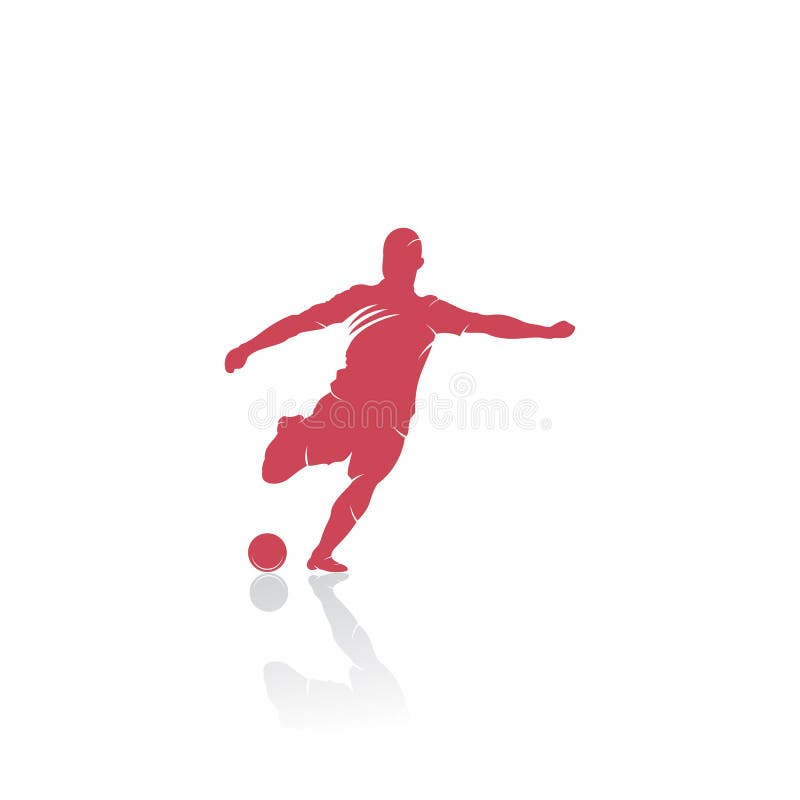Soccer and Football Player Man Logo Vector. Stock Vector - Illustration ...