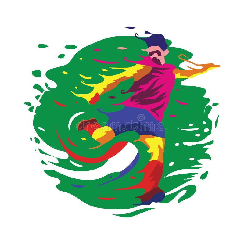 Soccer Football Player. Vector Illustration Decorative Design Stock ...