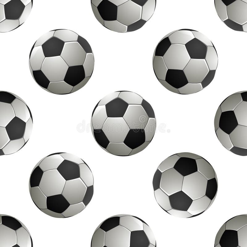 Soccer Football Seamless Pattern. Vector Stock Vector - Illustration of ...