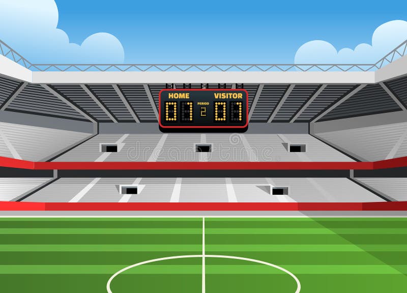 Soccer Football Stadium Vector Stock Illustration - Illustration of ...