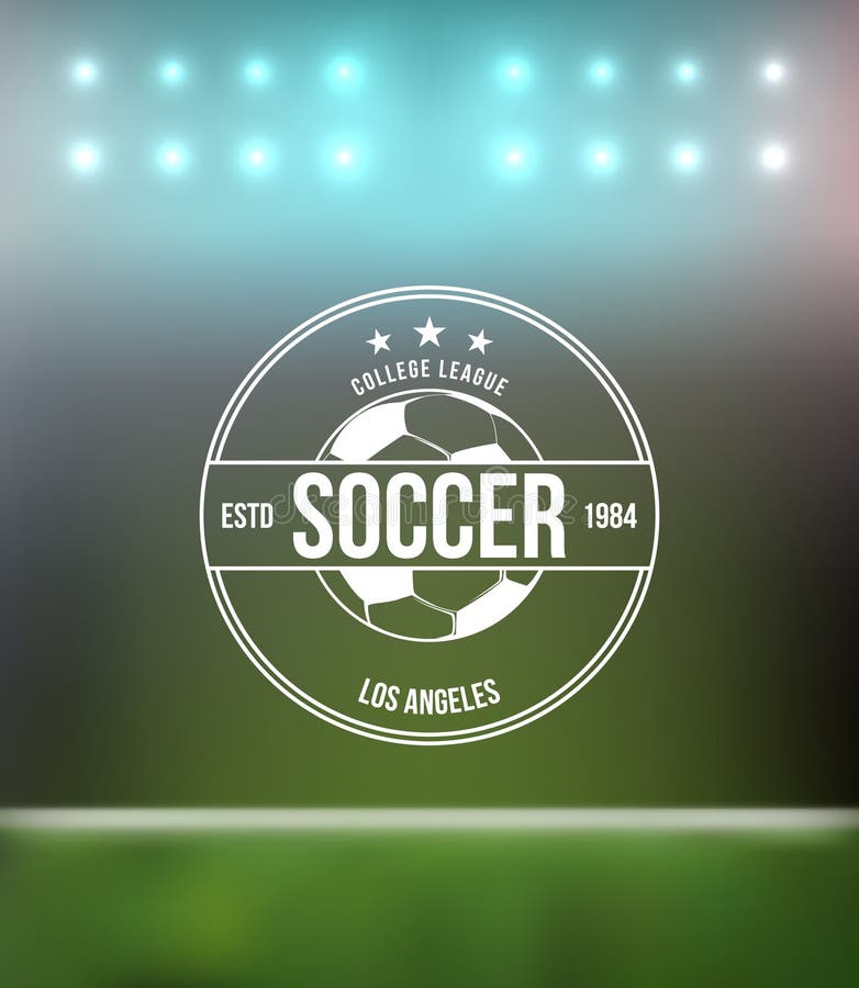 Soccer Football Typography Badge Design Element Stock Vector ...