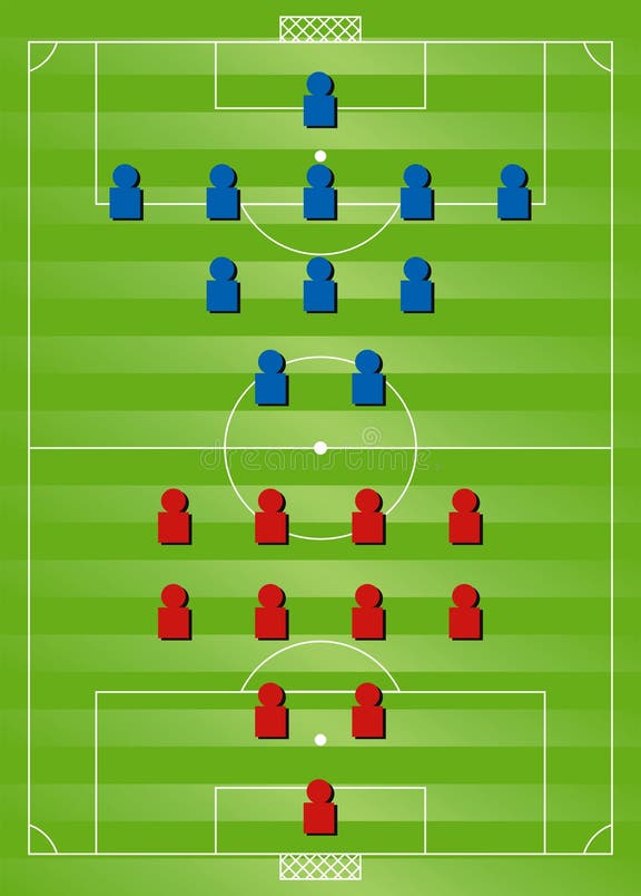 Soccer formation tactics stock illustration. Illustration of target ...