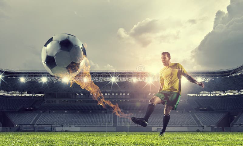 Soccer forward player stock image. Image of head, handsome - 72538515