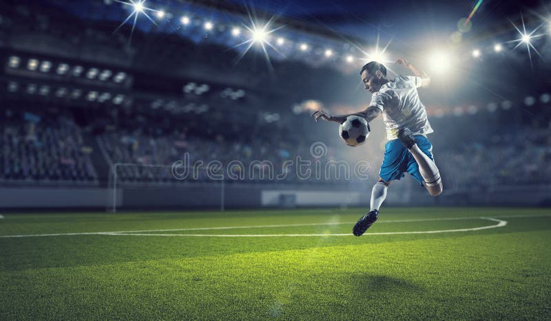 Soccer forward player stock photo. Image of shoot, player - 72681276