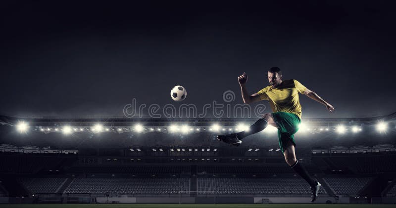 Soccer forward player stock image. Image of outdoor, caucasian - 72774719