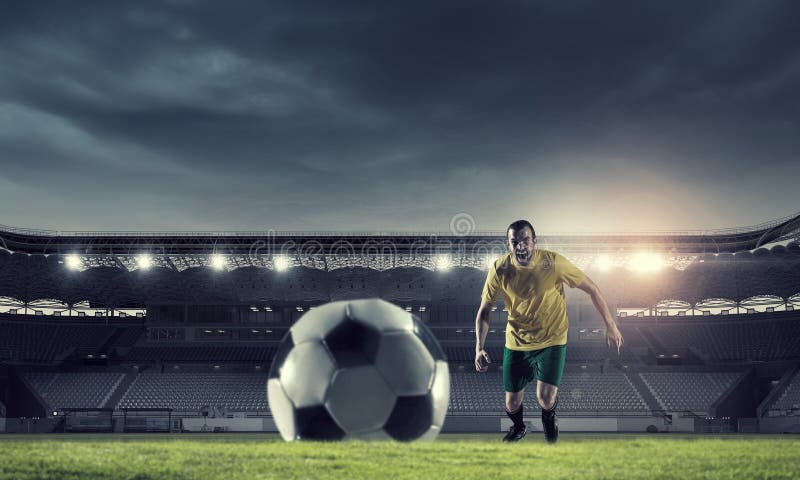 Soccer forward player stock image. Image of forward, game - 72775103
