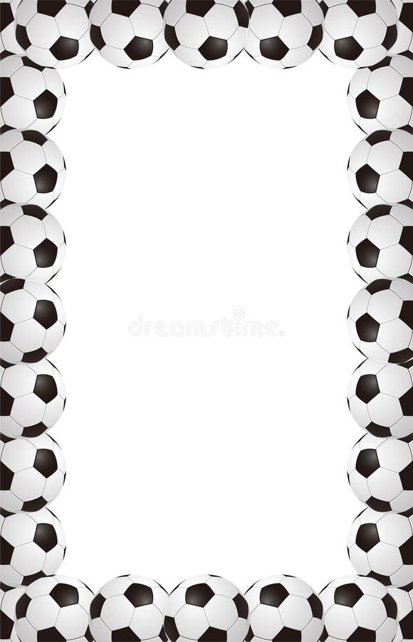 Soccer Frame or Border. Soccer Ball Frame with Place for Text Stock ...