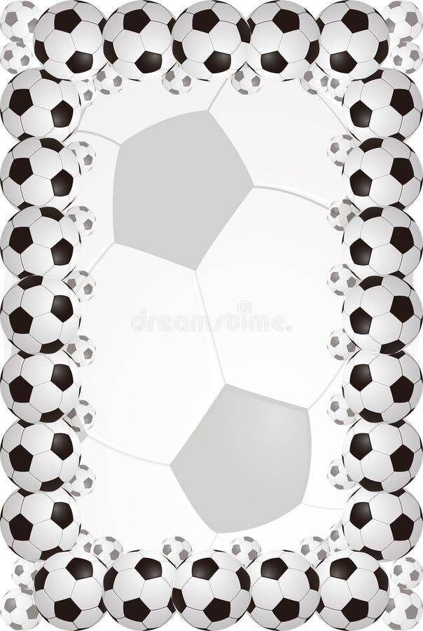 Soccer Frame or Border. Soccer Ball Frame with Place for Text Stock ...
