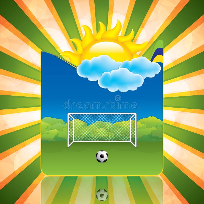 Soccer frame stock vector. Illustration of freedom, meadow - 38042189