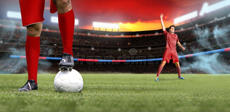 The soccer game stock image. Image of competition, adults - 183252697