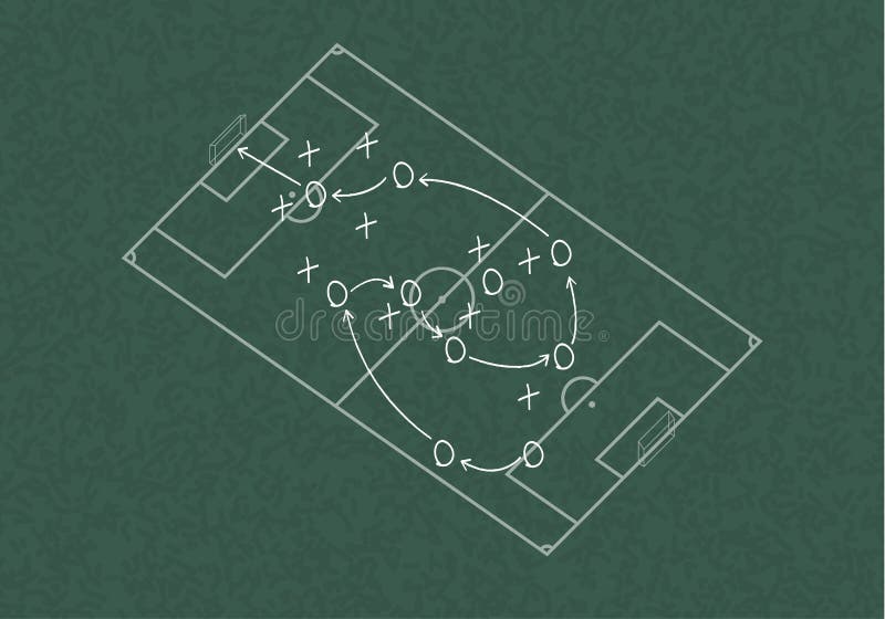 Soccer game strategy stock illustration. Illustration of ideas - 55251844