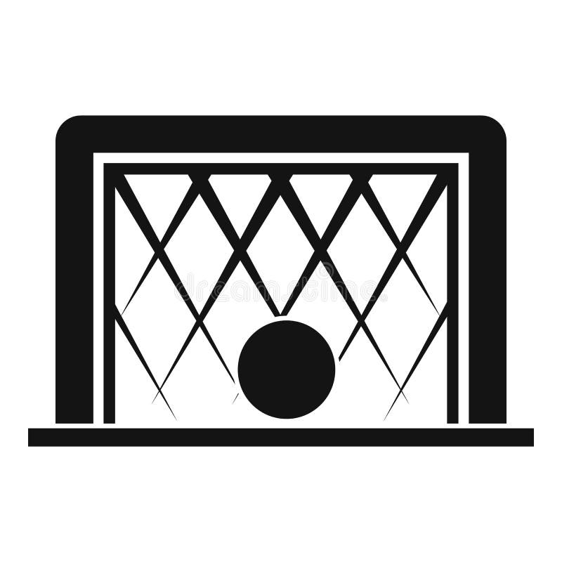 Soccer Gate Icon, Simple Style Stock Vector - Illustration of leather ...