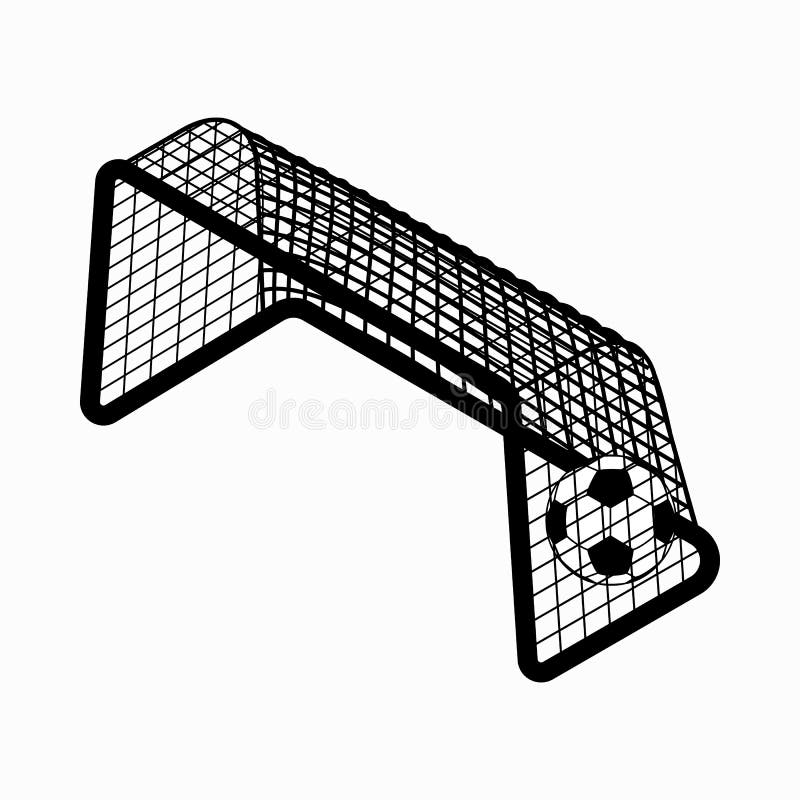 Soccer Goal Icon, Cartoon Style Stock Vector - Illustration of penalty ...