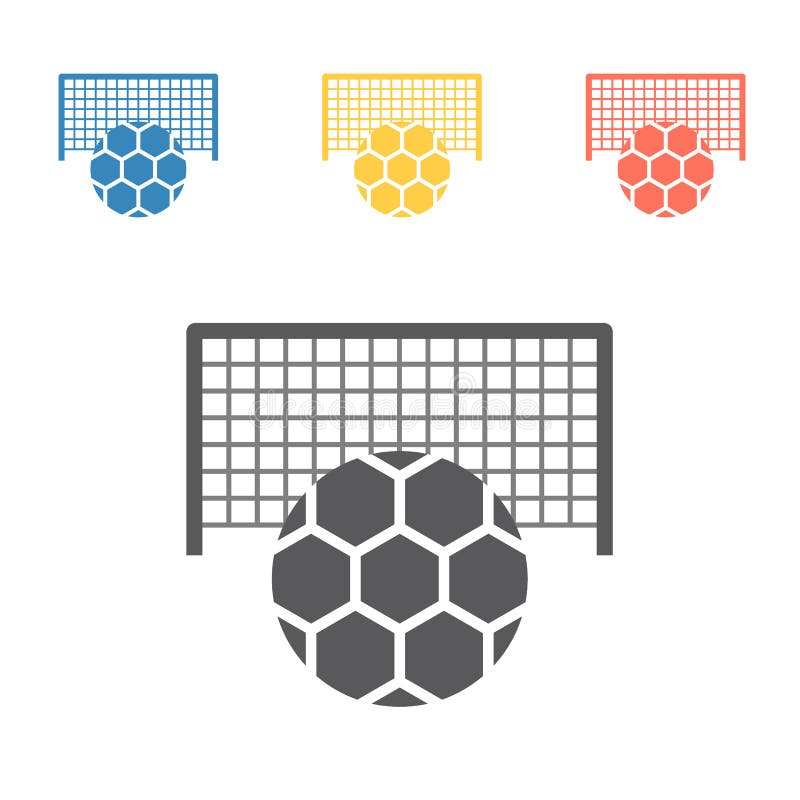 Soccer Goal with Ball. Vector Signs for Web Graphics Stock Vector ...
