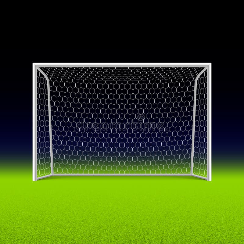 Soccer goal on black stock vector. Illustration of horizontal - 35942377