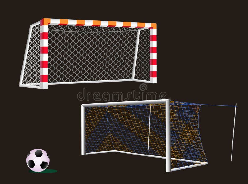 Soccer Net Line Drawing Stock Illustrations – 206 Soccer Net Line ...