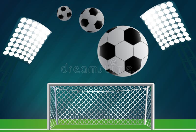 Soccer Net Line Drawing Stock Illustrations – 206 Soccer Net Line ...