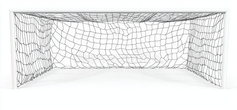 A Soccer Goal with a Net is Isolated on a Transparent Background ...