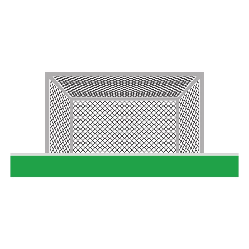 Soccer Goal on Playfield Frontview Symbol Stock Vector - Illustration ...