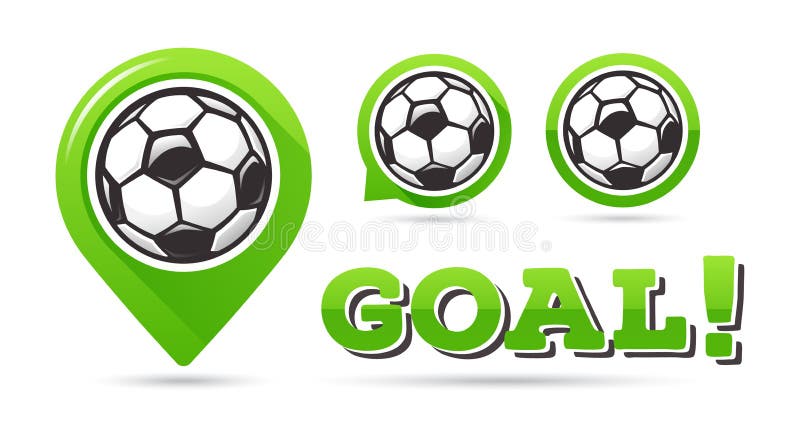 Soccer Goal Vector Icons. Football Goal. Set of Football Icons ...