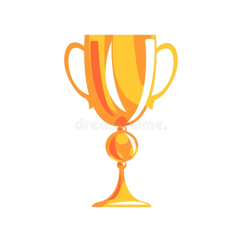 Soccer Gold Cup Cartoon Vector Illustration Stock Vector - Illustration ...