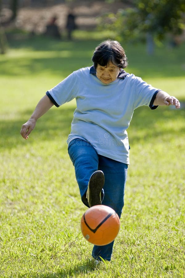 Soccer granny stock photo. Image of seniors, playing - 11266712