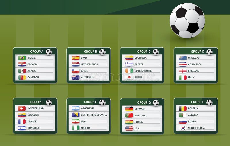 Soccer groups stock vector. Illustration of card, brazil - 37527182