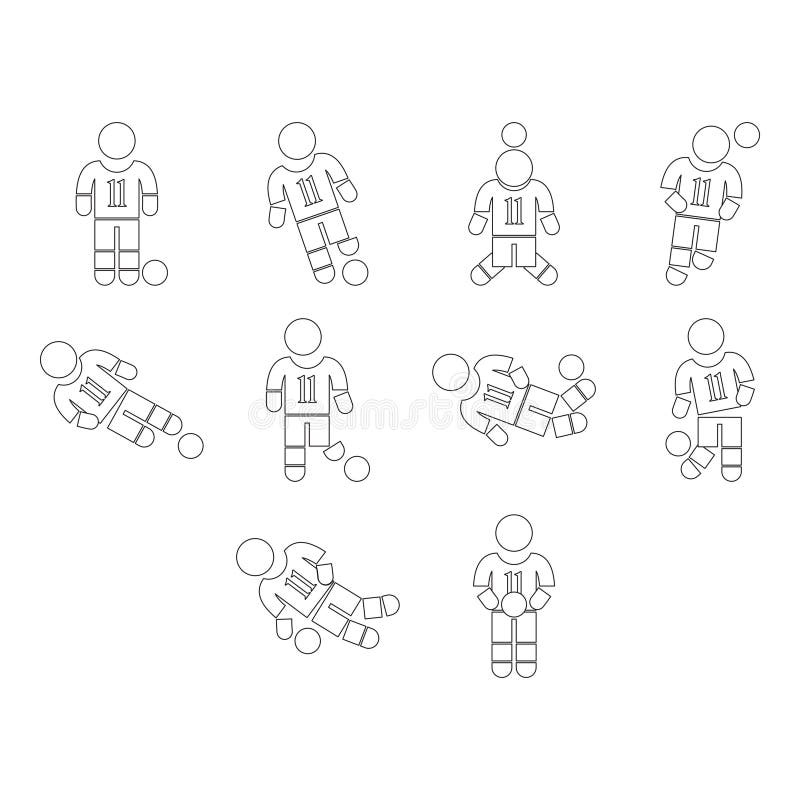 Soccer icon set stock vector. Illustration of sport - 274929492
