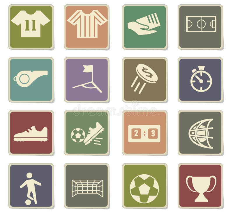 Soccer icon set stock illustration. Illustration of boot - 89866293