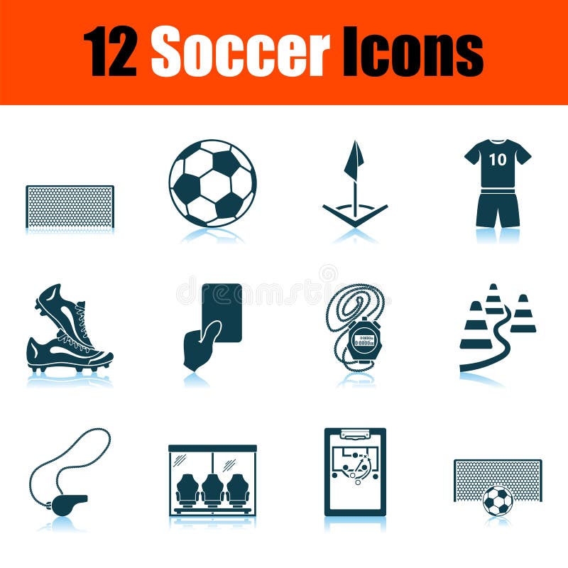 Soccer Icon Set stock vector. Illustration of europe - 148282554