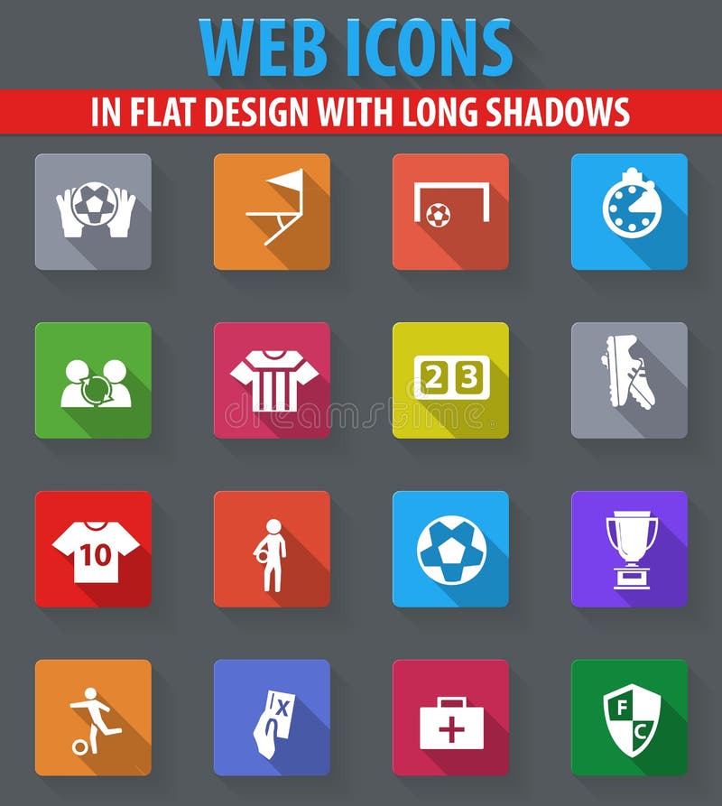 Soccer icons set stock vector. Illustration of corner - 89072817