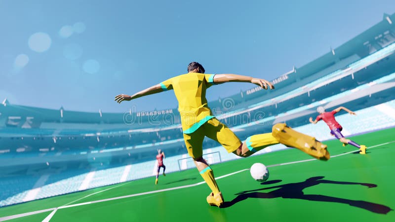 Soccer Attack stock illustration. Illustration of angle - 12858776