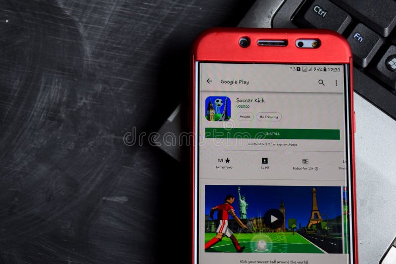 Soccer Kick Dev App on Smartphone Screen. Editorial Photography - Image ...