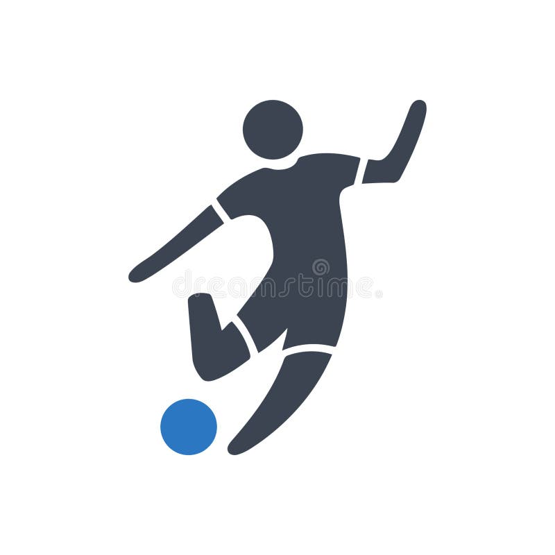 Soccer Kick Icon stock vector. Illustration of fitness - 375316310