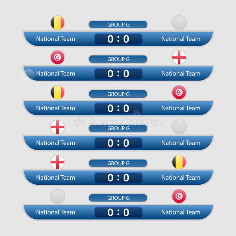 Soccer Match Schedule Vector Illustration Stock Illustration ...